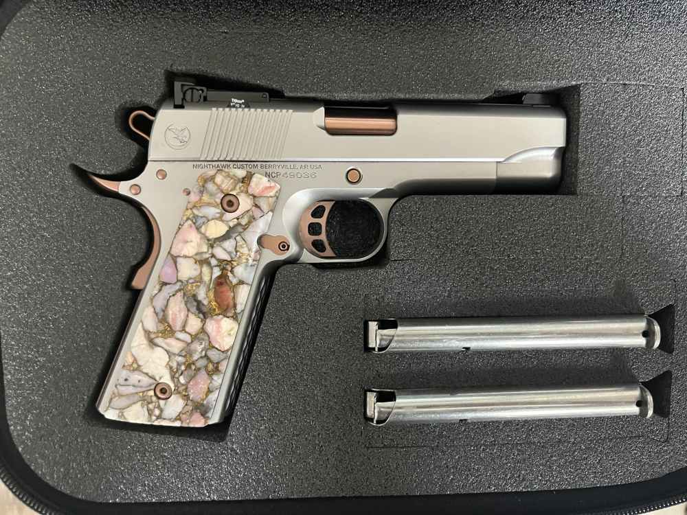 Nighthawk Custom Lady Hawk 2.0 -45 ACP- 1911 - Alligator Holster - Semi ...