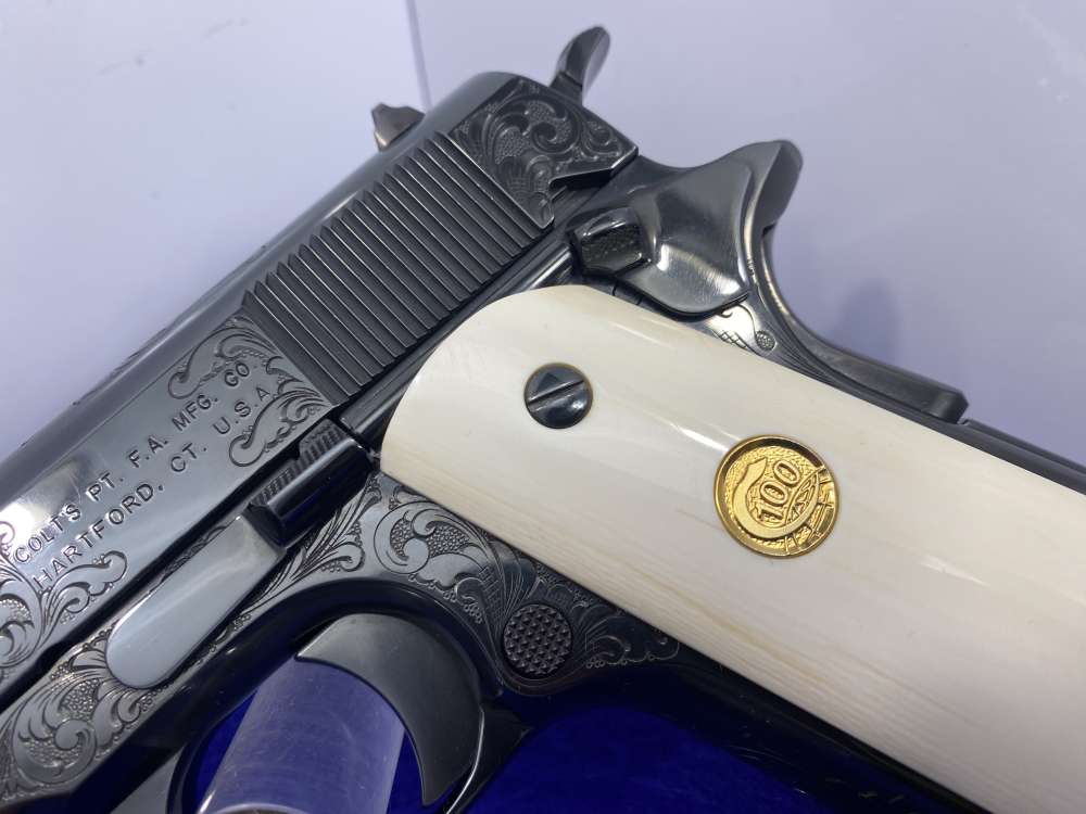 2011 Colt 1911 100th Anniversary 45acp *CUSTOM SHOP D ENGRAVED* Set 1 ...