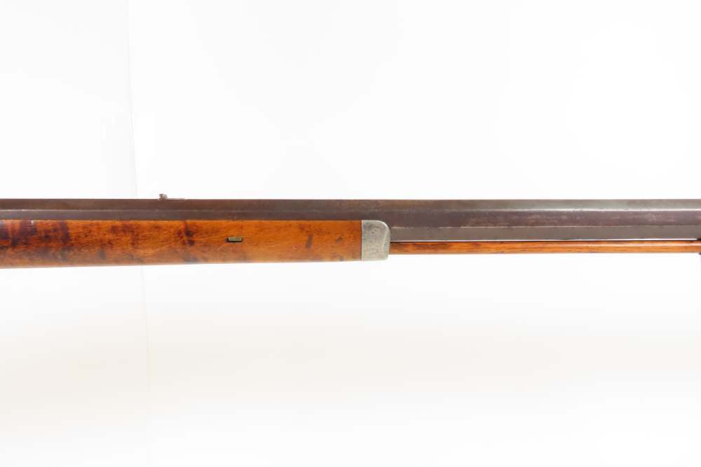 ENGRAVED Mid-1800s Antique AMERICAN Half Stock Perc. SUPERPOSED LOAD ...