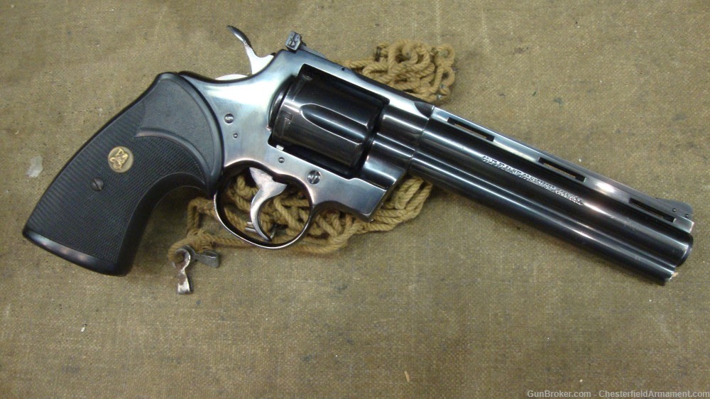 Coly Python .357 Magnum blued 6" bbl 1975 mfg C&R - Curios & Relics at GunBroker.com : 1129696030