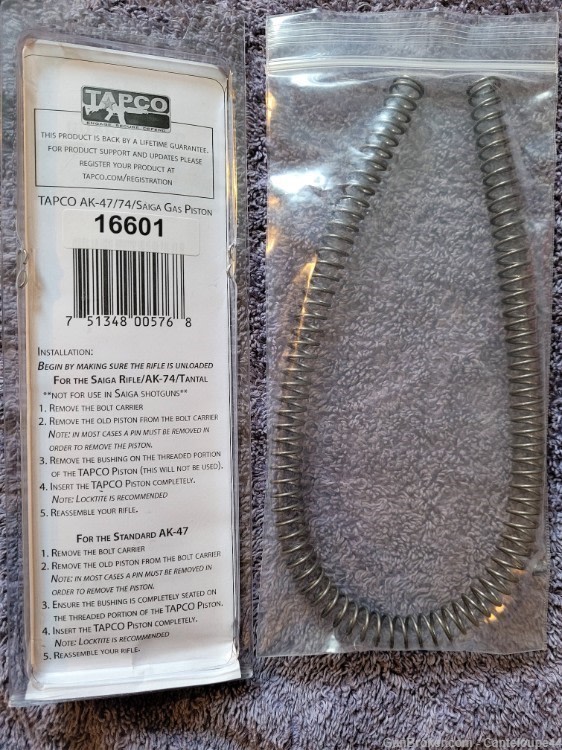 TAPCO gas piston and recoil spring for SAIGA AK-47 AK-74 AKM TANTAL ...