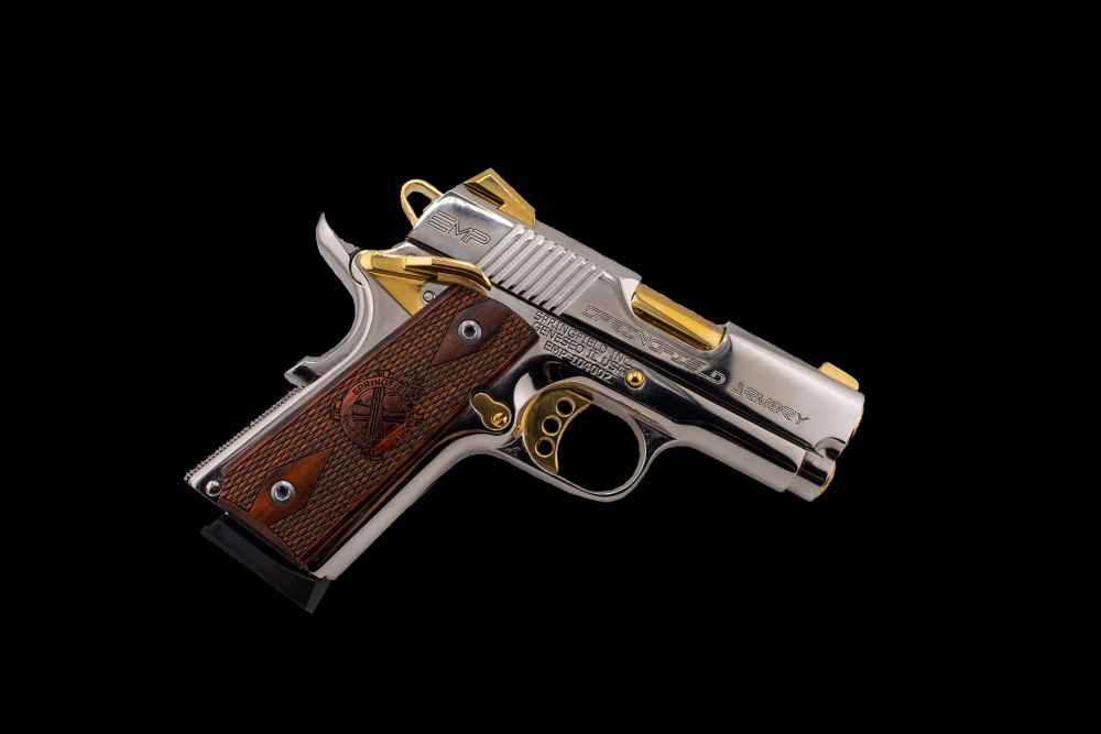 Custom Springfield EMP 9mm – Nickel Plated w/ Gold Accents – Compact ...