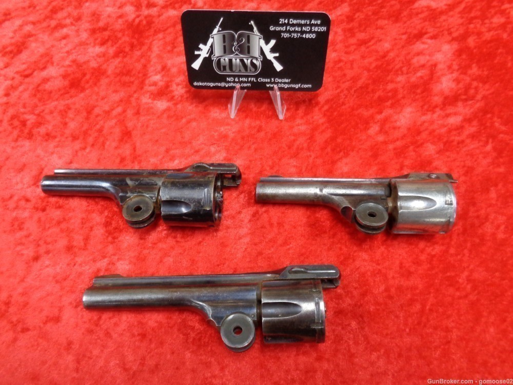 3 Hopkins Allen Top Break Revolver Barrel Cylinder Safety Police Auto ...