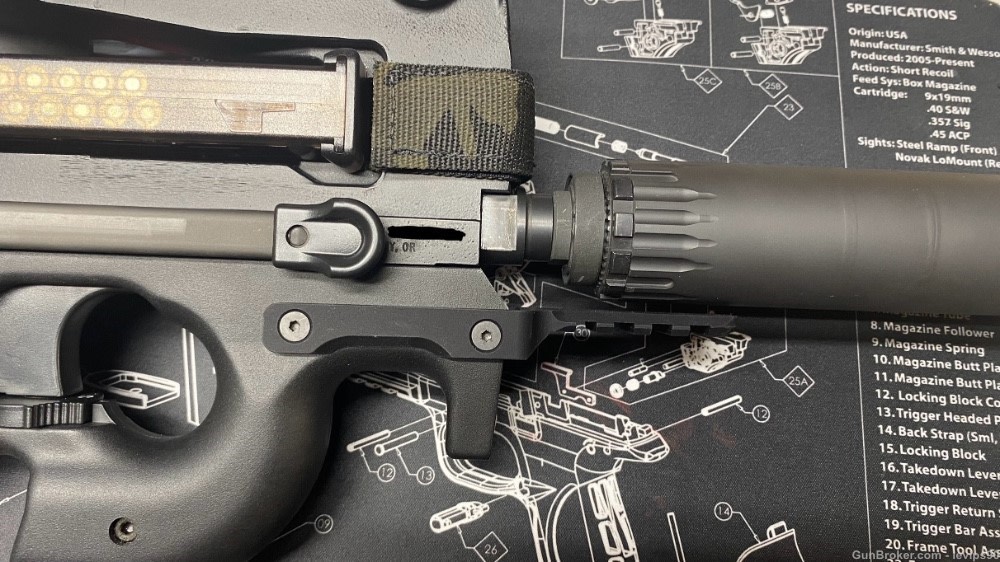 FN PS90 Under barrel rail mount for light/laser, P90, PS-90 (ver 4 ...