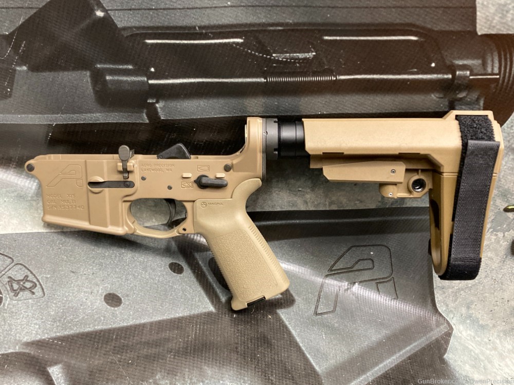 AR-15 Aero Precision X15 FDE lower receiver 5.5# trigger MOE grip SBA3 ...