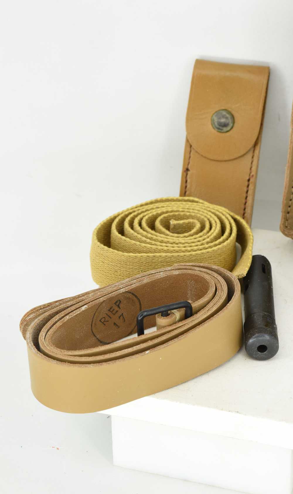 LOT Cold War French Rifle TAN Recoil Pad Sling Oiler 30 Rd Magazine ...