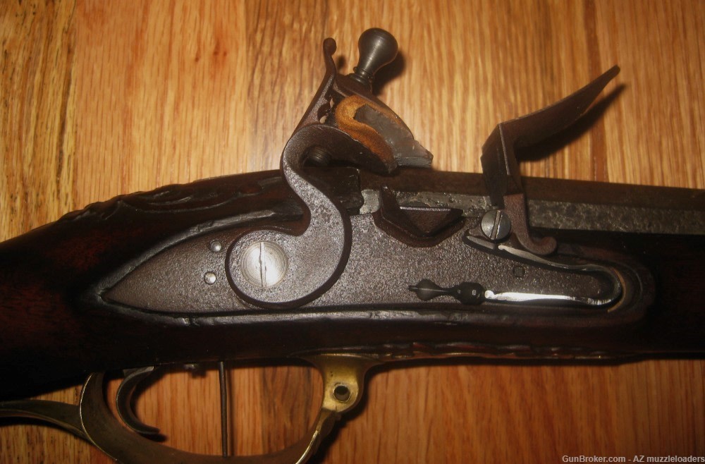 Antique Jaeger Flintlock Rifle Marked 1799. 68 caliber Swamped Barrel ...