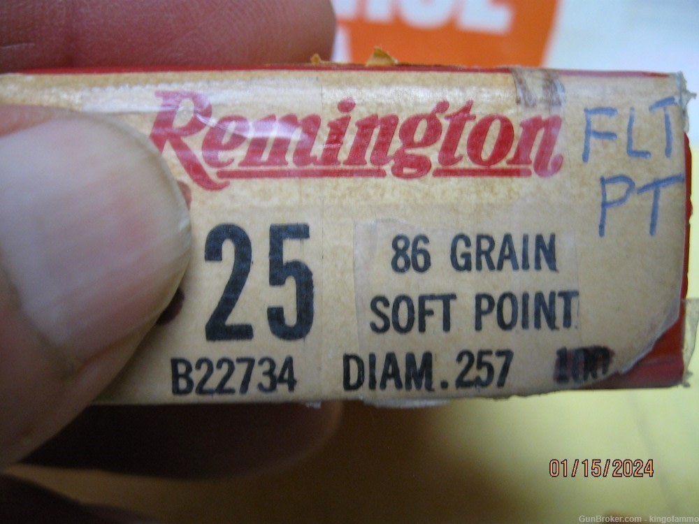 Scarce 25 pc Remington 25-20 Win 86 gr JFN Bullets; more weights ...