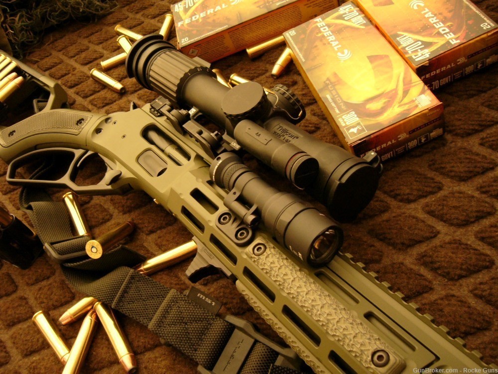 MARLIN MAD PIG 1895 .45-70 GOV'T ISSUE TRIJICON SCO MARLIN RUGER 1 OF 1 ...