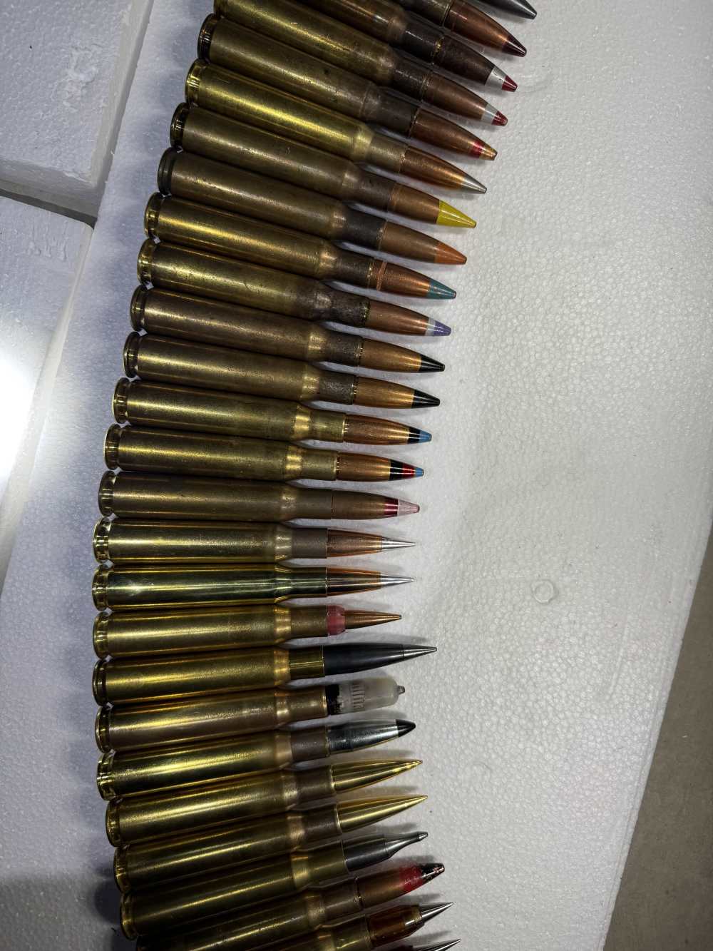 50 BMG collection 30 rounds SLAP Raufoss C44 API APIT AP - Rifle Ammo ...