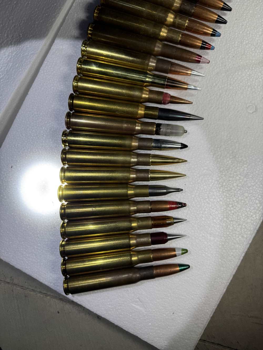 50 BMG collection 30 rounds SLAP Raufoss C44 API APIT AP - Rifle Ammo ...