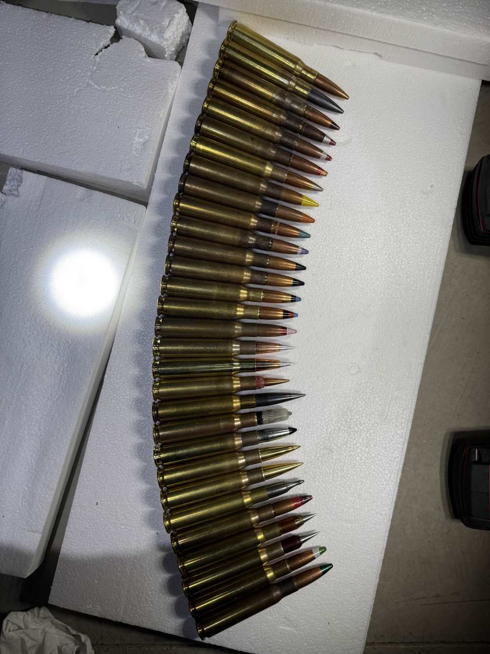 50 BMG collection 30 rounds SLAP Raufoss C44 API APIT AP - Rifle Ammo ...