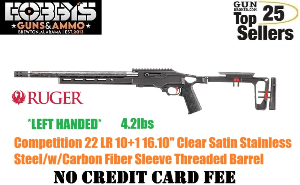 Ruger 31230 10-22 competition 22 lr 10+1 16.10" 4.2 lbs left handed ...
