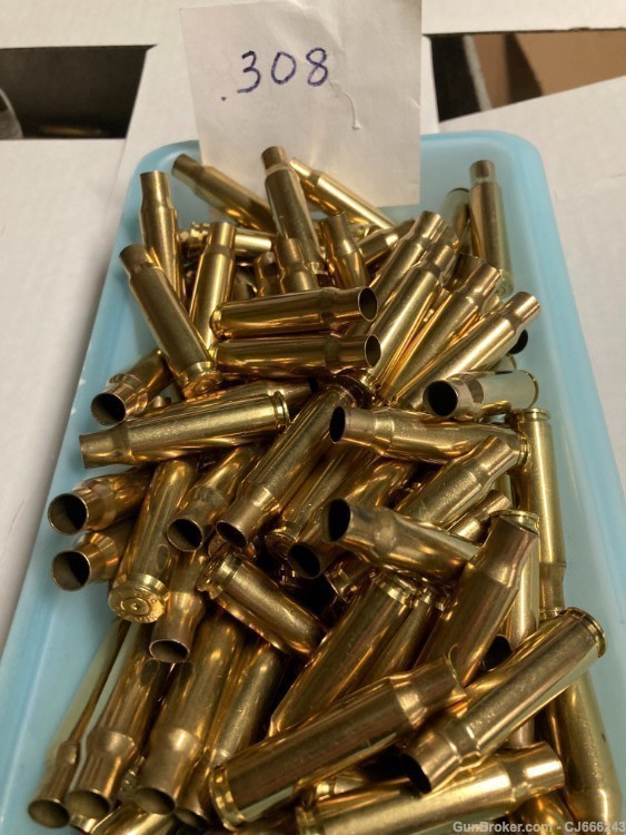 .308 once fired brass - Reloading Brass at GunBroker.com : 1130636293