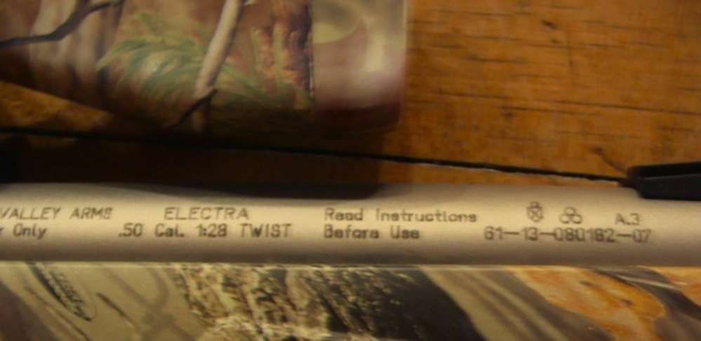 New CVA Electra 50 cal Camo Stock Camo Nikon Slug Hunter Scope No ...