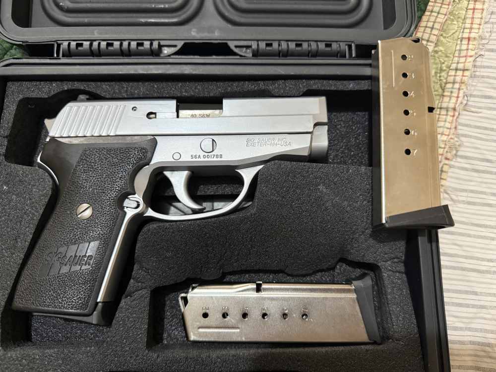 SIG P239 .40 refinished in hard chrome - Semi Auto Pistols at GunBroker ...