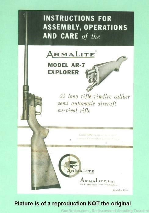 Armalite AR-7 Factory Instruction Manual Repro - Other Gun Accessories ...