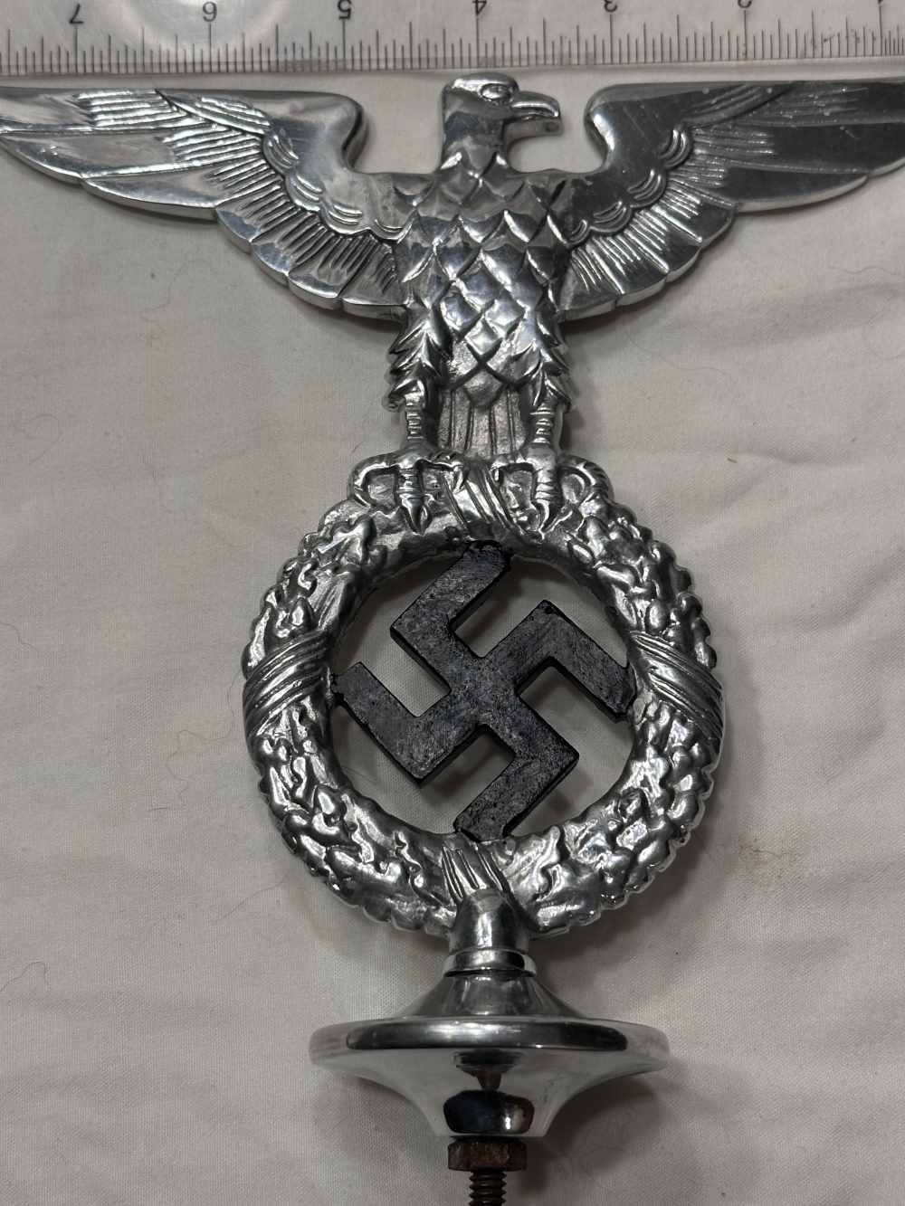 WWII WW II GERMAN NSDAP N.S.D.A.P. POLITICAL FLAG POLE TOP FINIAL EAGLE ...