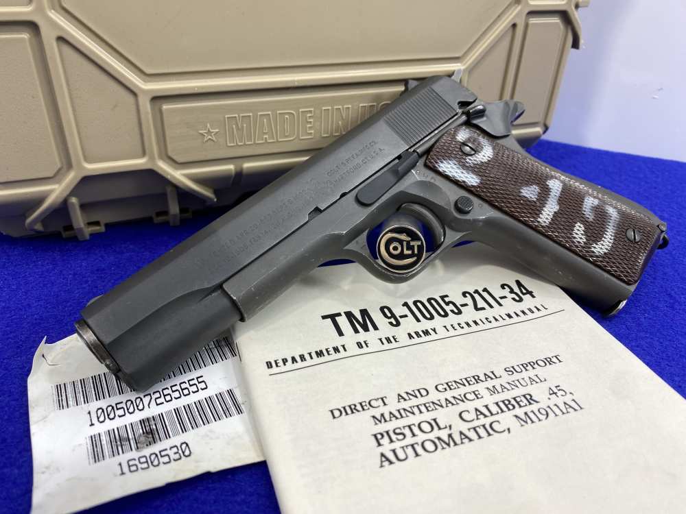 1944 Colt 1911A1 .45 Park 5" *SOUGHT-AFTER CMP MODEL* "GDH" Inspector ...