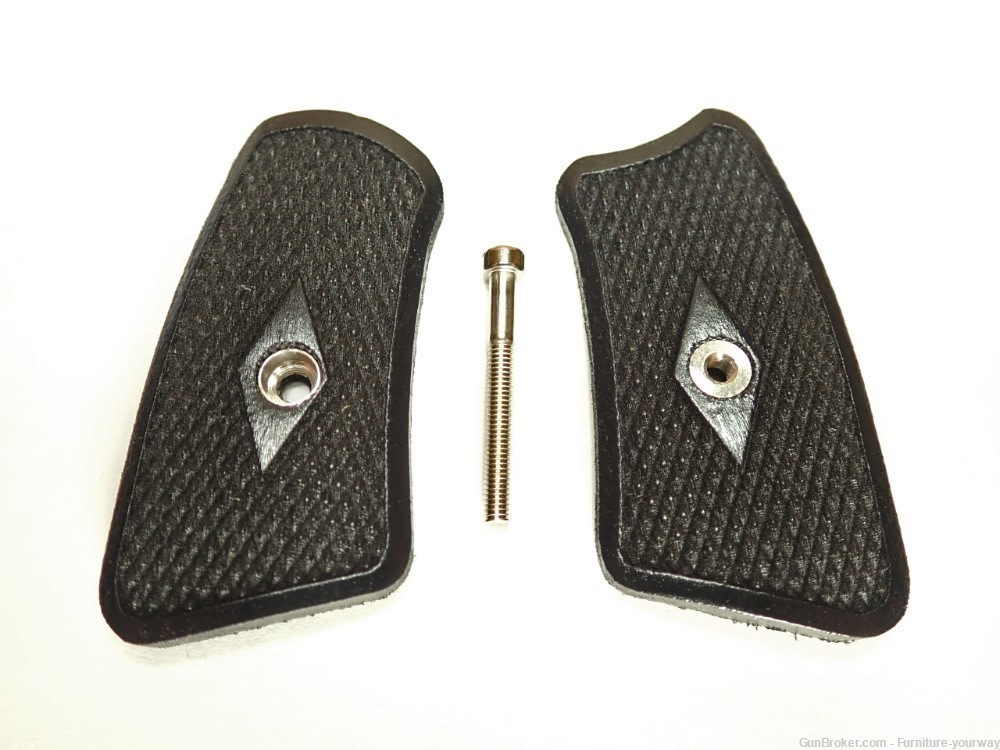 Ebony Double Diamond Checker Ruger Sp101 Grip Inserts - Pistol Grips at ...