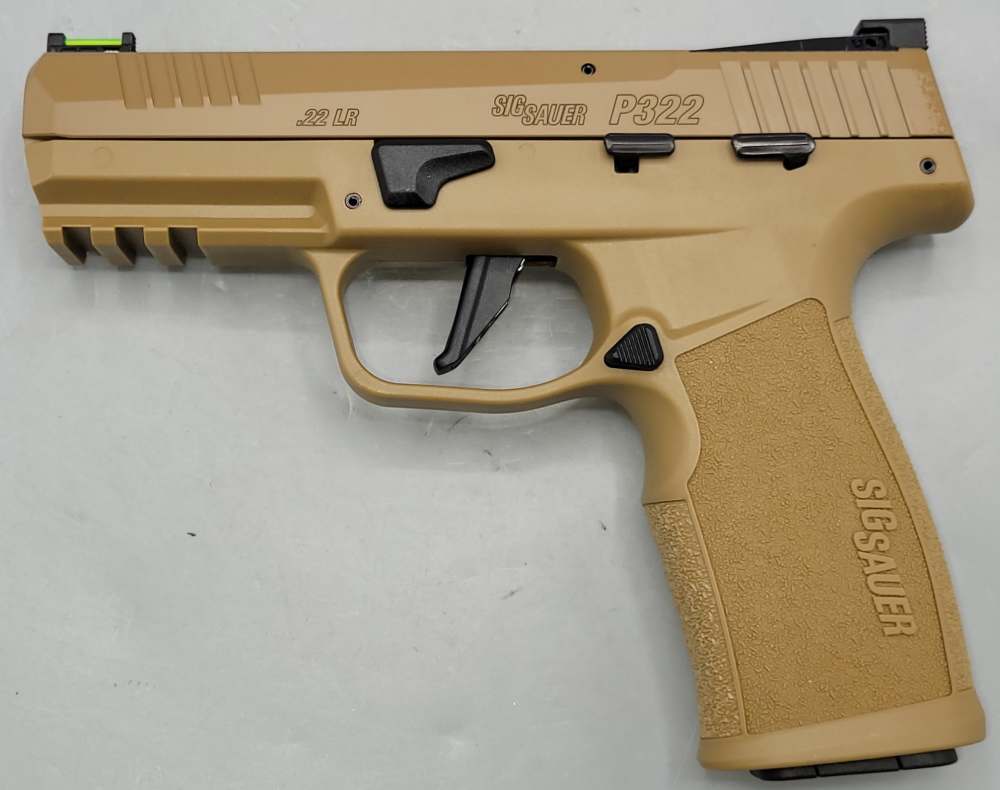 Sig Sauer P322 .22LR 4" Semi Auto Pistol Coyote Tan Polymer Frame 20+1 ...