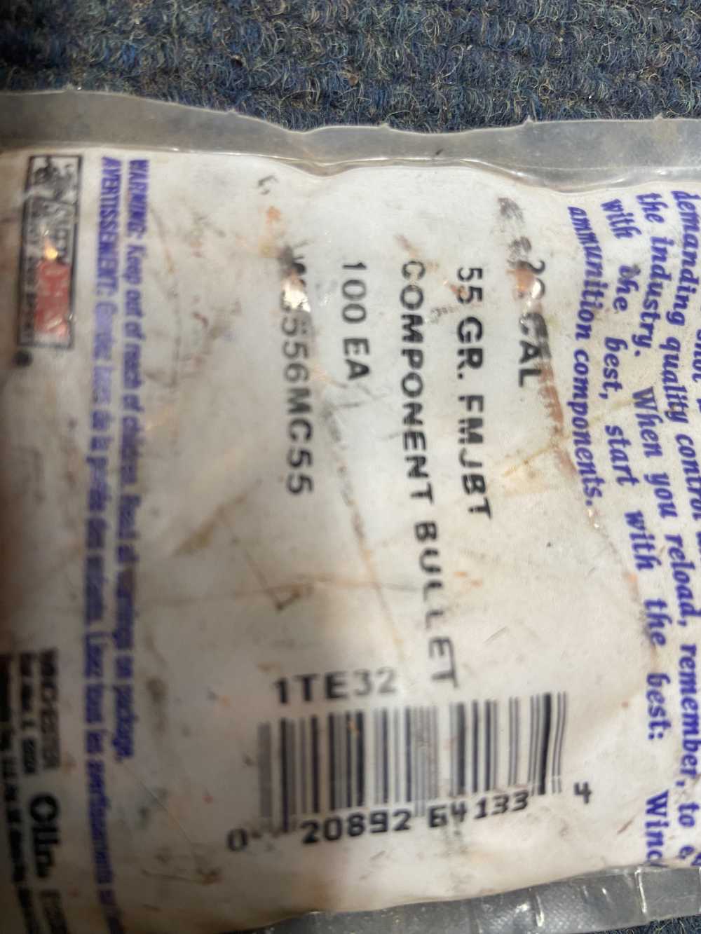 22 cal. Winchester Rifle reloading bullets 100 cnt - Reloading Bullets ...