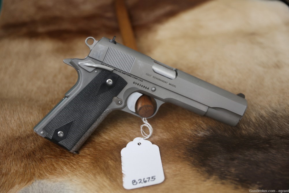 B2675 Colt Government Govt model 1911 Stainless 45 ACP in box - Semi ...