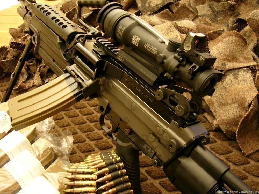 FN FNH M249 M249S SAW ISSUE OPTICS 500 RDS BELTED AMMO M27 GOVT NUTSACK ...