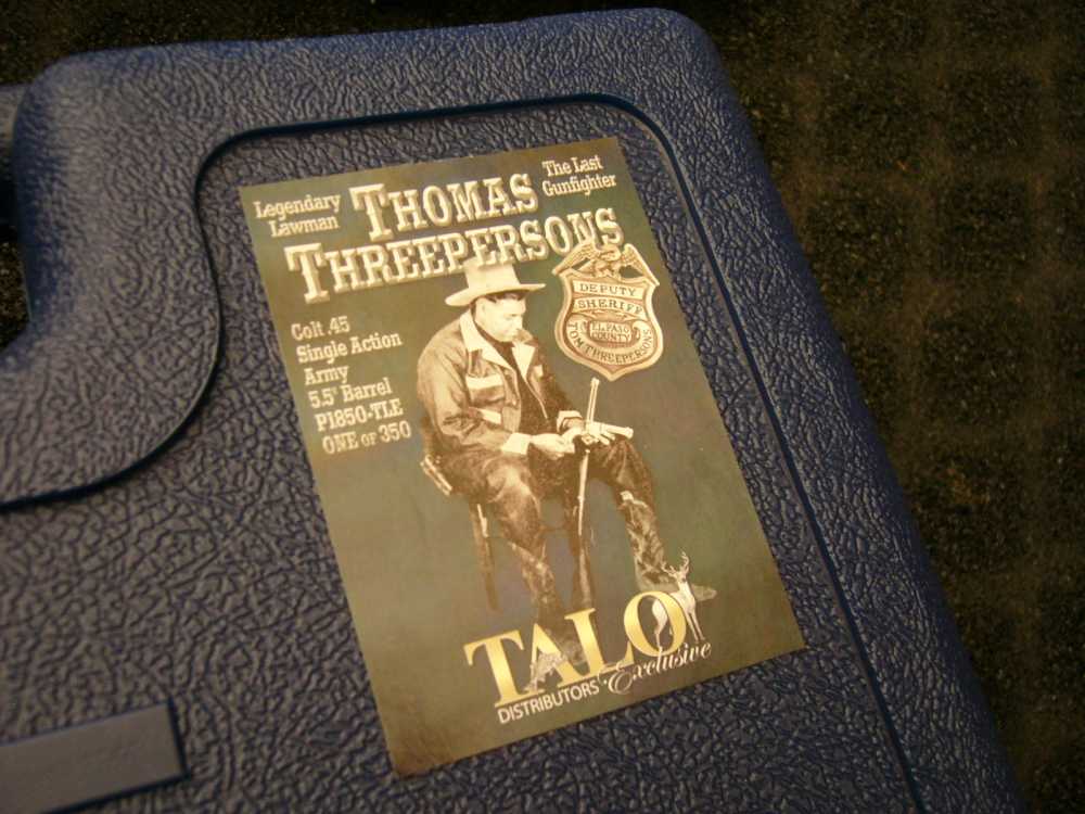 COLT THOMAS THREEPERSONS SAA SINGLE ACTION ARMY P1850TLE .45 COLT NEW ...