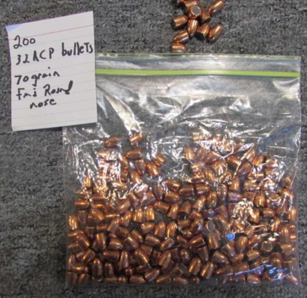 32 ACP 70 grain FMJ bullets - Reloading Bullets at GunBroker.com ...