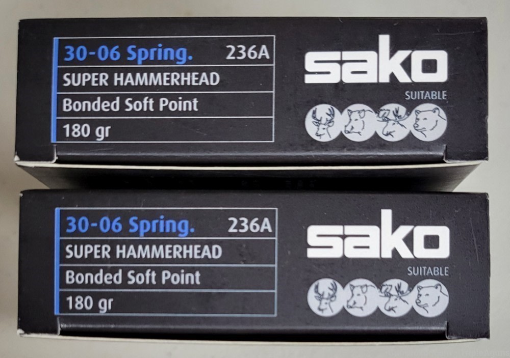 Sako Super Hammerhead 30-06 180gr bonded sp lot of 40rds 236A - Rifle Ammo at GunBroker.com ...