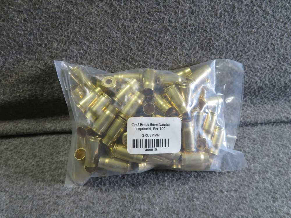 100 pieces GRAF BRASS JAPANESE 8mm NAMBU FOR PISTOL AND SUBMACHINEGUN ...