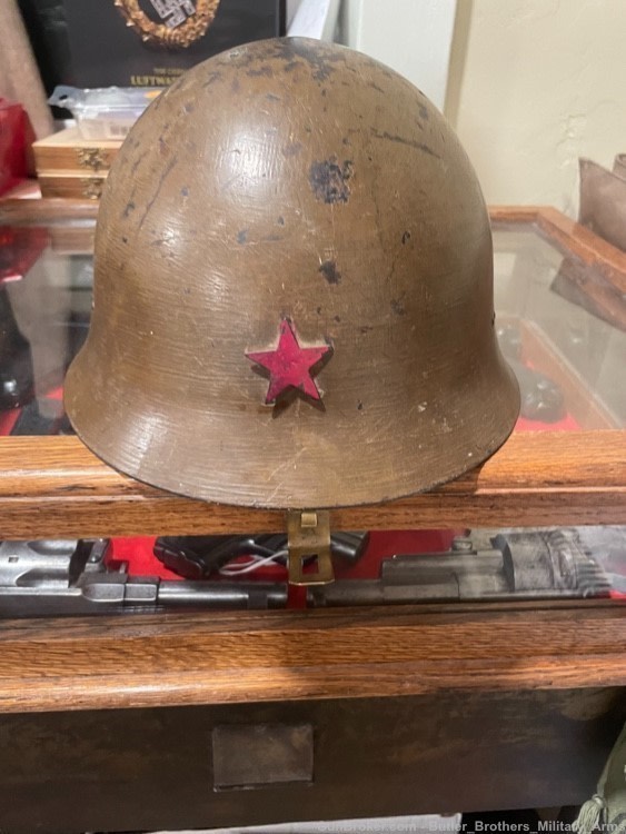Japanese ww2 helmet w/ liner, name, and battle damage - WWI & WWII ...
