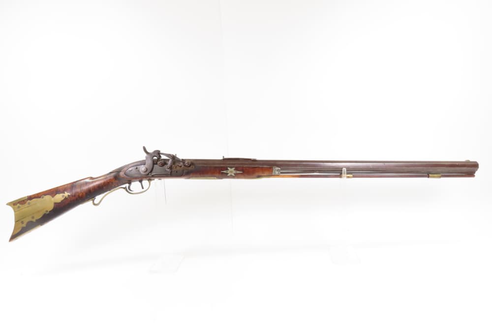 1850s Antique SUPERPOSED LOAD Two Shot PERCUSSION Homestead/Hunting ...