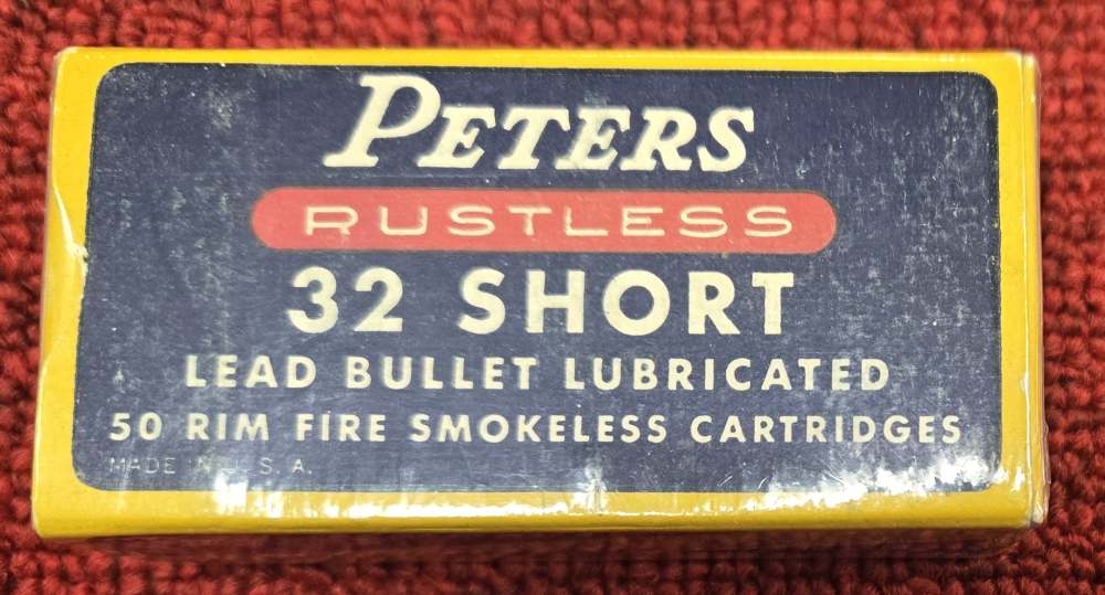 32 Short Rimfire Peters Vintage Full 50rd Box 2510LM51023SU - Vintage ...