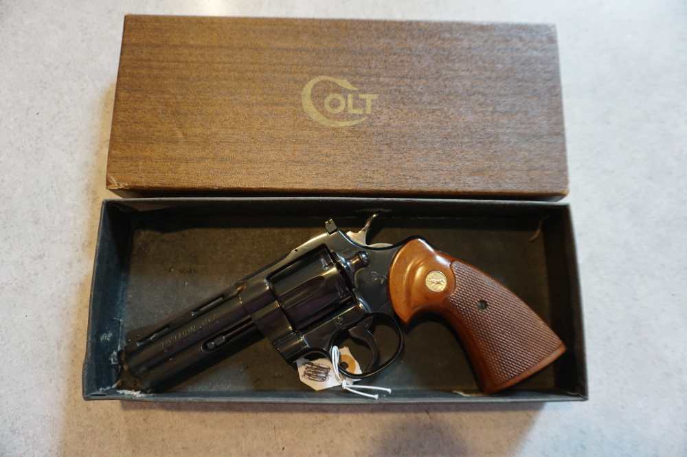 Colt Python 357 Magnum 4 Inch Blued 1969 Vintage Old Production - Revolvers at GunBroker.com ...