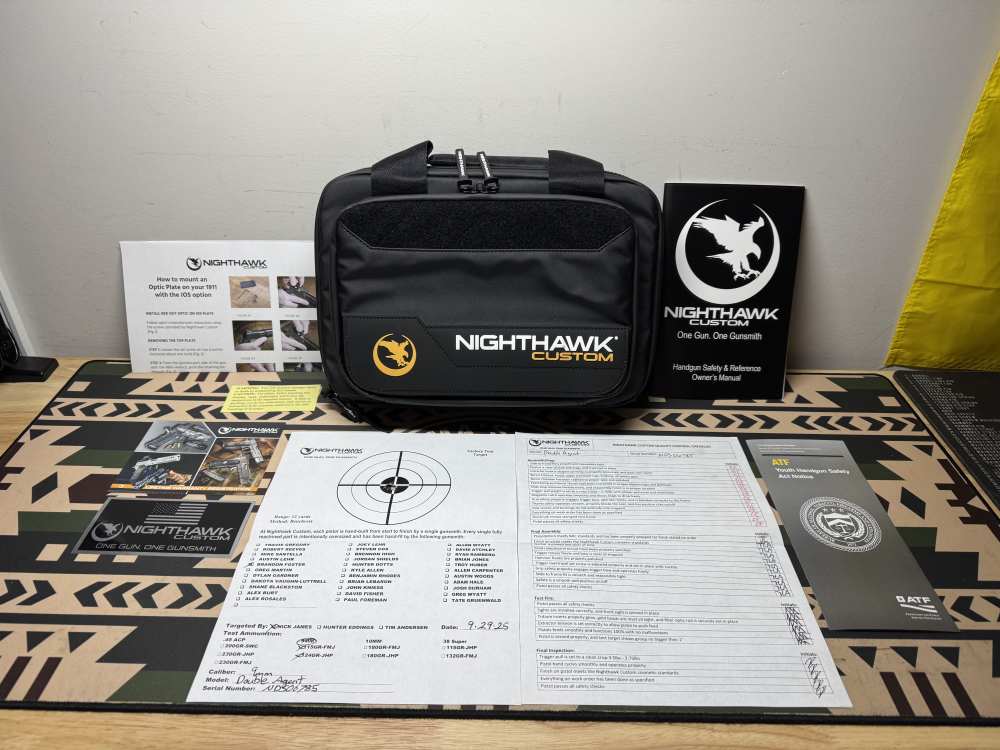 New Nighthawk Custom Double Agent Agency Arms 2011 IOS 9mm - Semi Auto ...