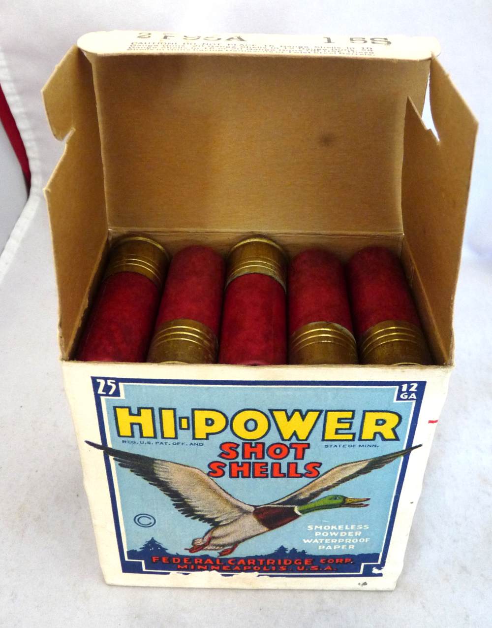 Federal Hi Power full box shot shells 12 GA vintage 00 buck military ...