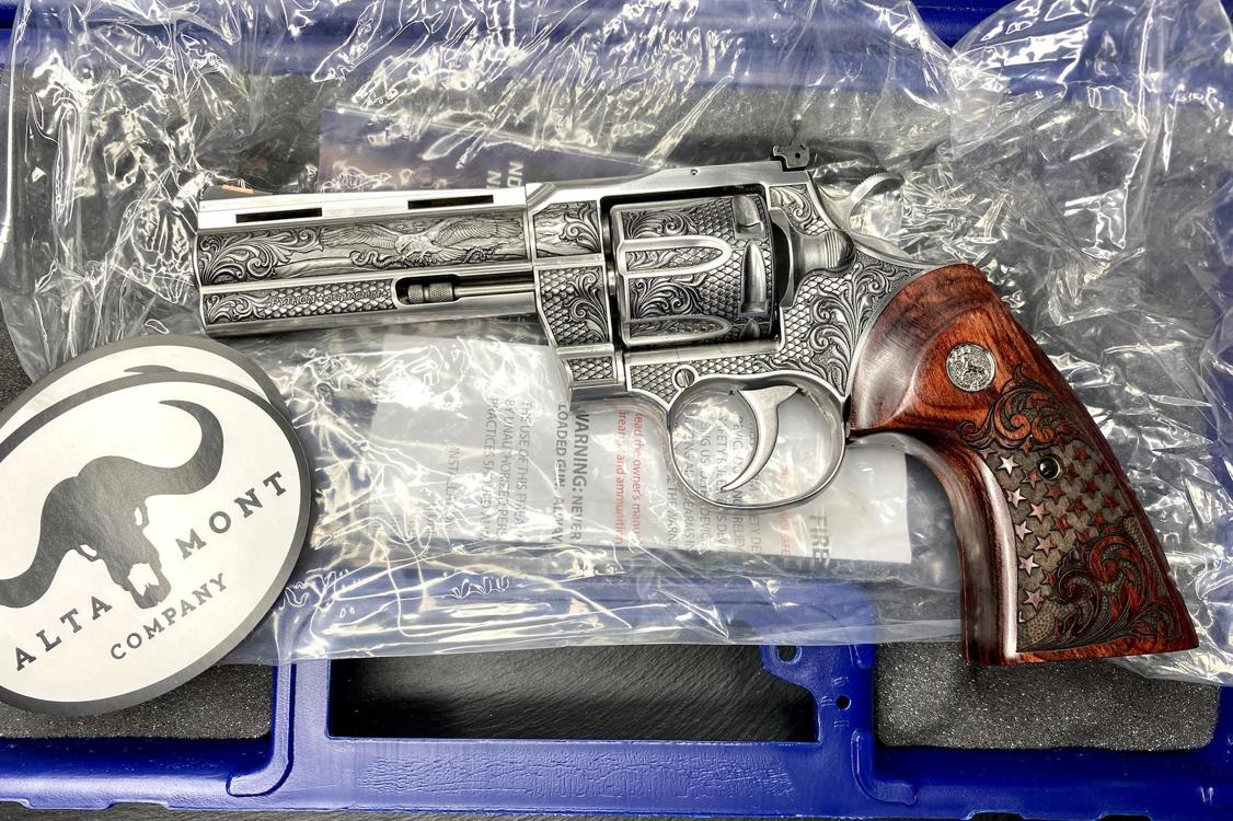 Colt Python 2020 ENGRAVED Royal Patriot by Altamont 4.25" .357 Mag - Revolvers at GunBroker.com ...