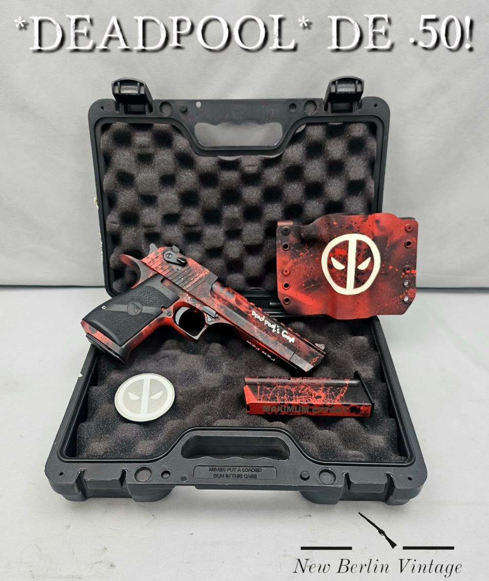 DEADPOOL .50 AE DESERT EAGLE Custom Cerakote/Laser Engraved! - Semi ...