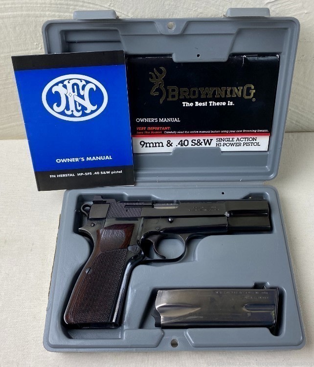 Browning Hi Power 40 S&W 4 21/32" Blued Customized Nighthawk - Semi ...