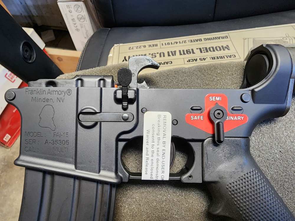 NEW! FRANKLIN ARMORY BINARY LOWER RECEIVER M4-BLR BFSIII AR-15 556 223 ...