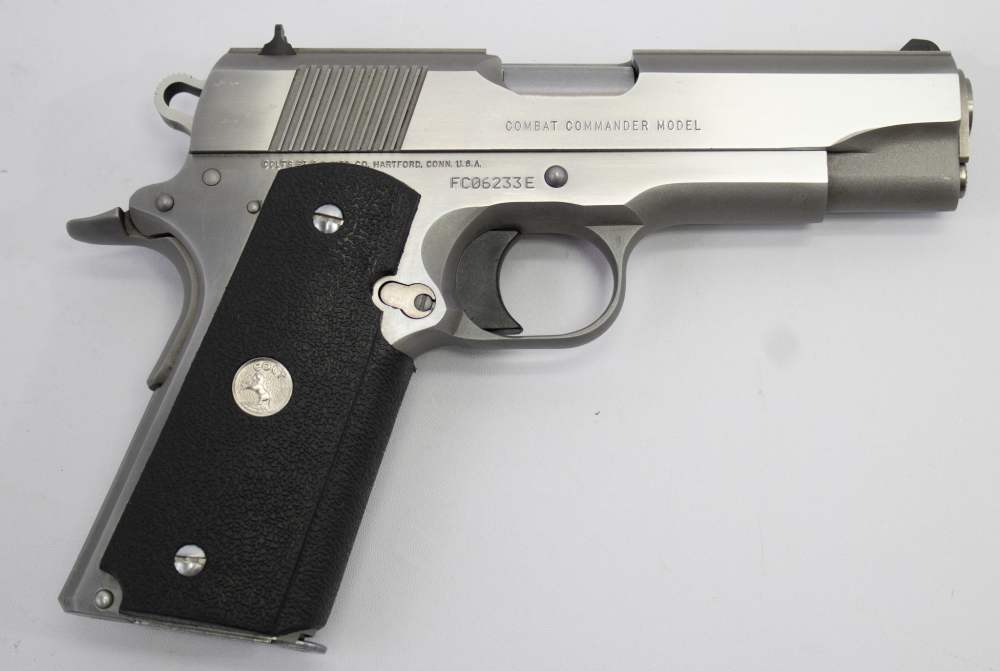 Colt MK IV Series 80 Combat Commander Stainless 45 acp 1911 04012E MFG ...