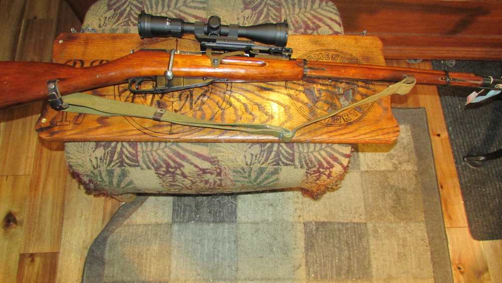 MOSIN/NAGENT 91/30 WITH 3-9X40 SCOPE AN MOUNT, CAMO.PACKAGE - Bolt ...