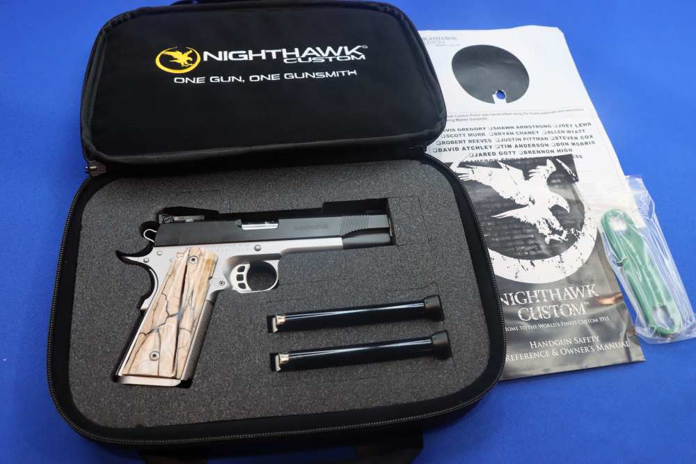 Nighthawk Custom Model DOMINATOR 1911 Pistol NHC 45ACP IVORY Grip 2-TONE 45 - Semi Auto Pistols ...