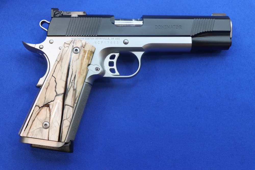 Nighthawk Custom Model DOMINATOR 1911 Pistol NHC 45ACP IVORY Grip 2-TONE 45 - Semi Auto Pistols ...
