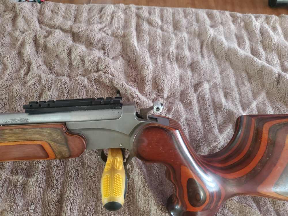 Thompson encore custom rifle,22-284,lh, beatiful stock - Single Shot ...