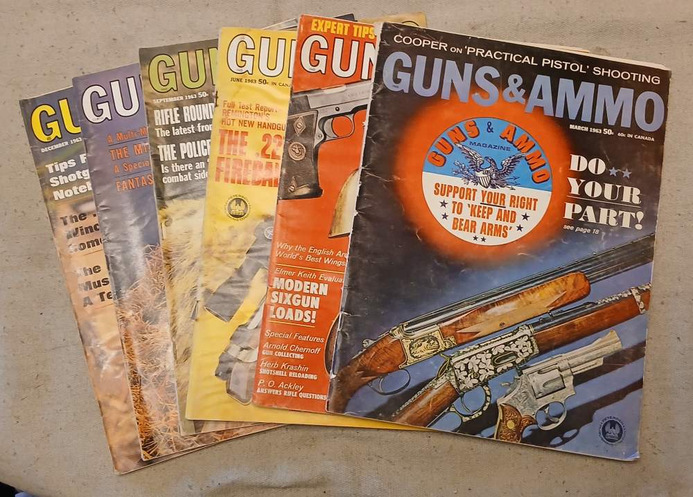 GUNS & AMMO 1963 Magazines Hunting Shooting Firearms Adventure ...