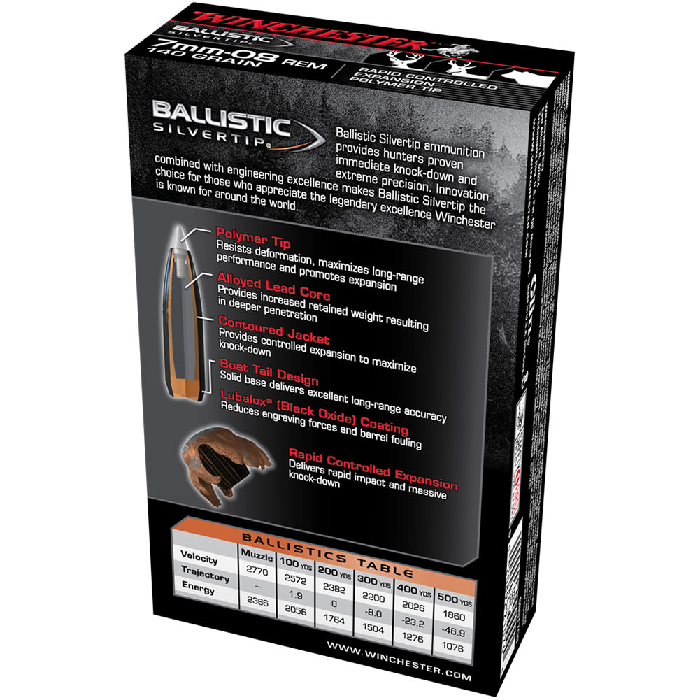 WINCHESTER Ballistic 7mm-08 Bullets (SBST708) - Rifle Ammo at GunBroker ...