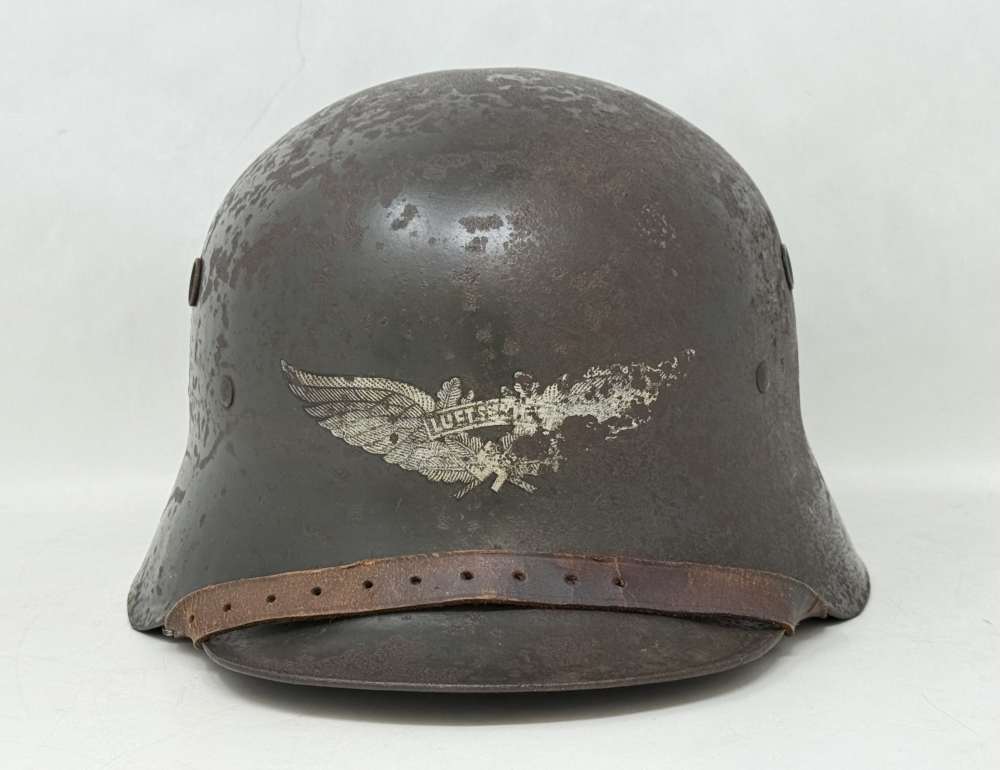 WW2 German RARE commercial M18 style Luftschutz helmet WWII uniform ...